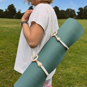 Strap for Yoga Mat White Yoga Strap Gift for Yoga Lovers Training Mat ...