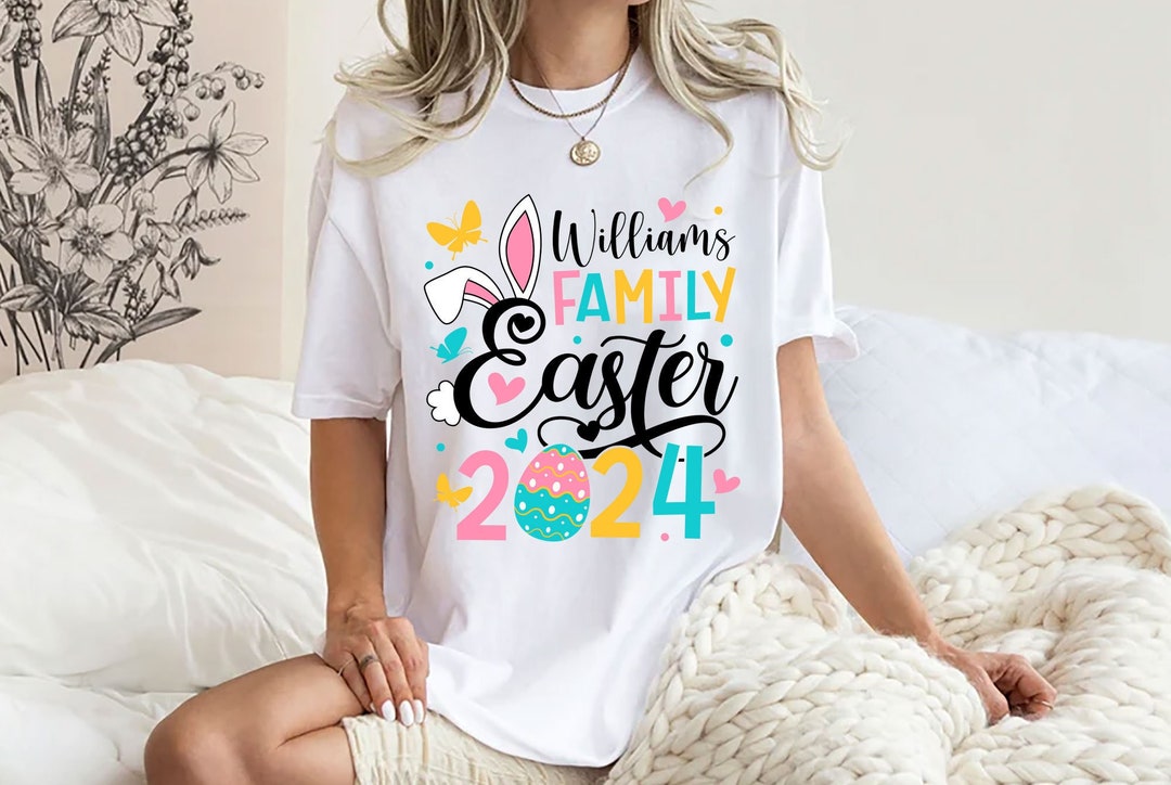 Family Easter 2024 Shirt, Personalized Easter Family Shirts, Matching ...