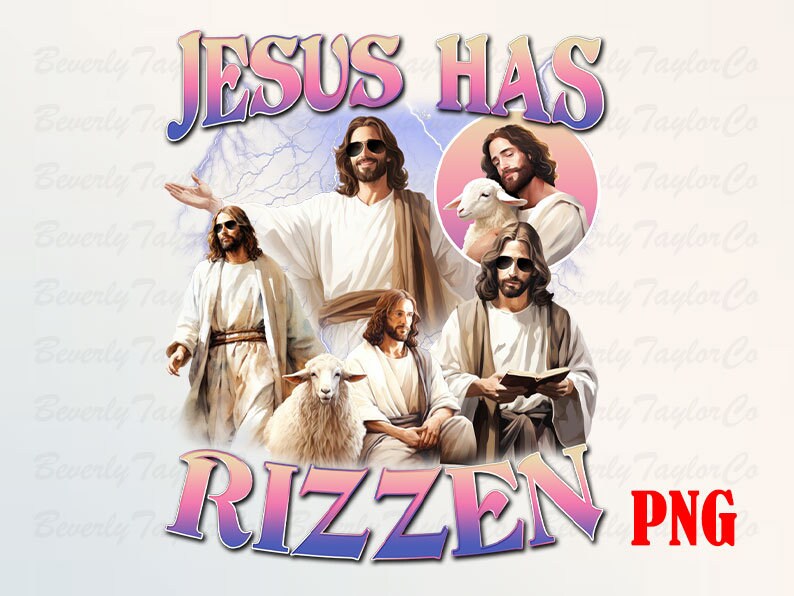 Jesus hat Rizzen Png, er ist Rizzen Jesus Rizz SPngirt, lustiger Jesus ...