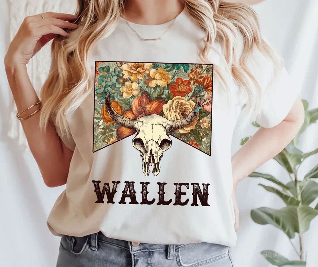 Wallen Shirt, Wallen Bullhead Shirt, Cowboy Wallen Shirt, Country Music ...