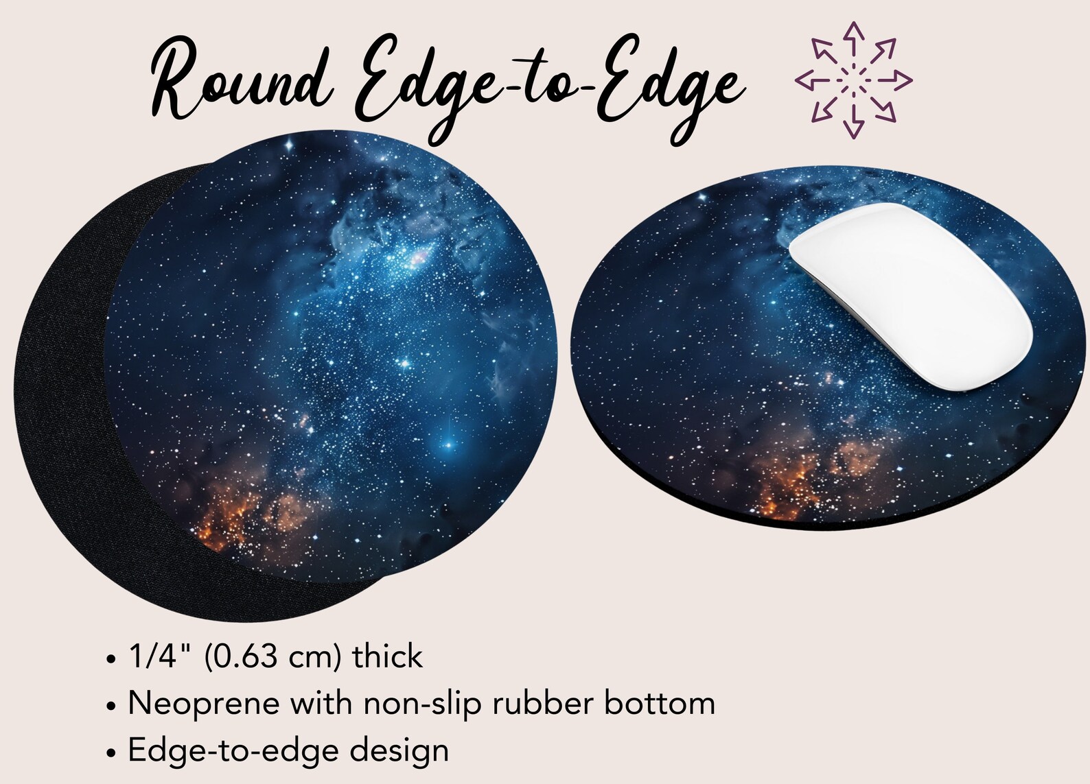 Galaxy Mousepad, Cosmic Starfield Design Mousepad, Gaming Mousepad ...