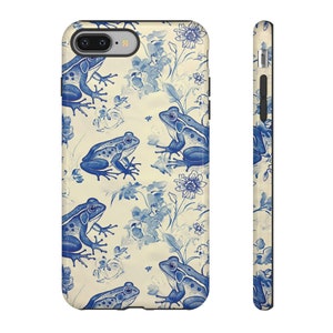 Nature-inspired Frogs and Florals Phone Case, Vintage Botanical Art ...