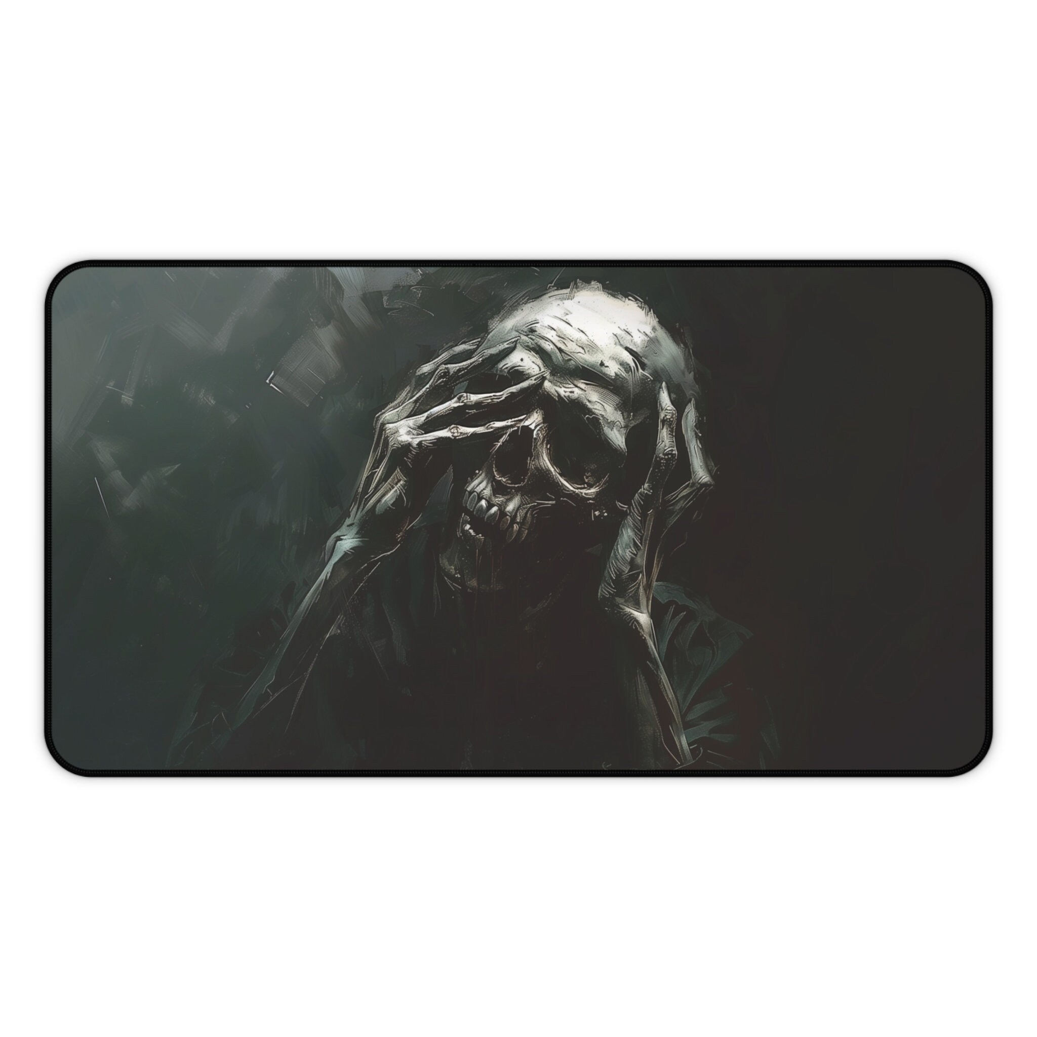 Dark Gothic Skeleton Desk Mat Spooky Mousepad, Gaming Mouse Pad, Large ...