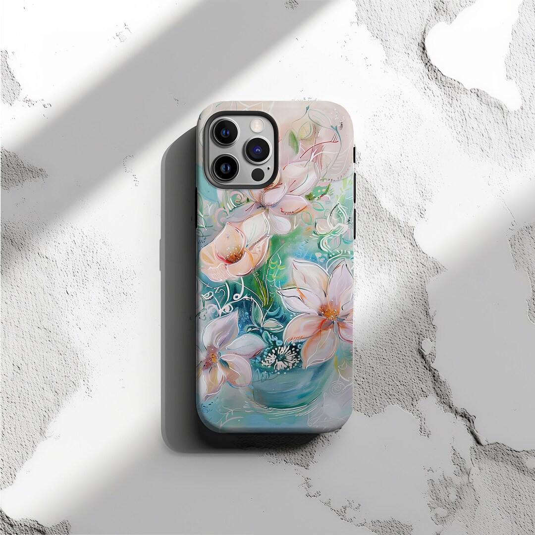 Whimsical Floral Fantasy Phone Case for Apple Iphone, Galaxy, and Pixel ...