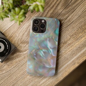 Opal Sea Shell Phone Case: Sturdy & Glossy, Fits iPhone 7-15, Supports ...
