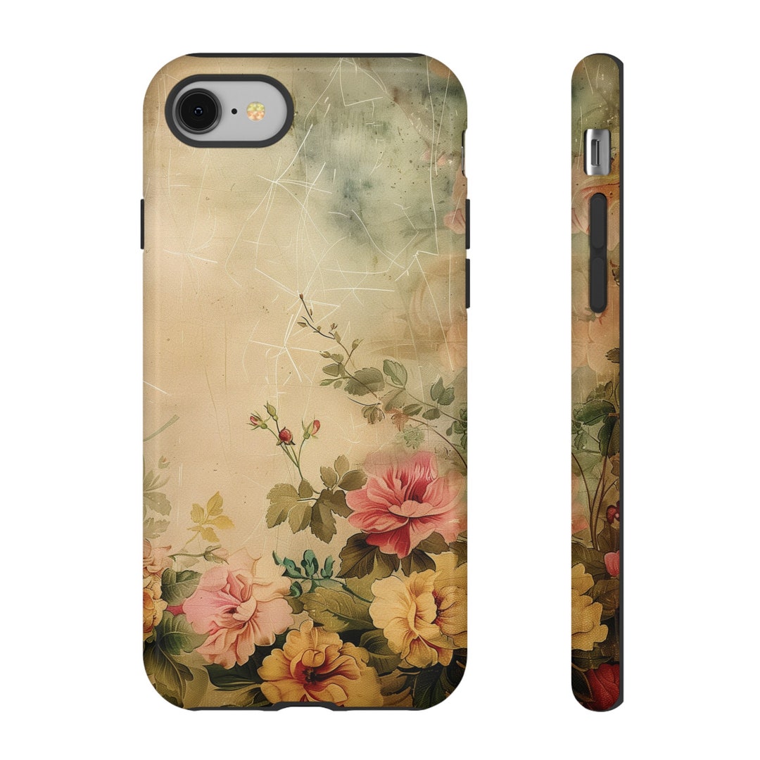 Vintage Botanical Garden Phone Case Classic Floral Art Design for ...
