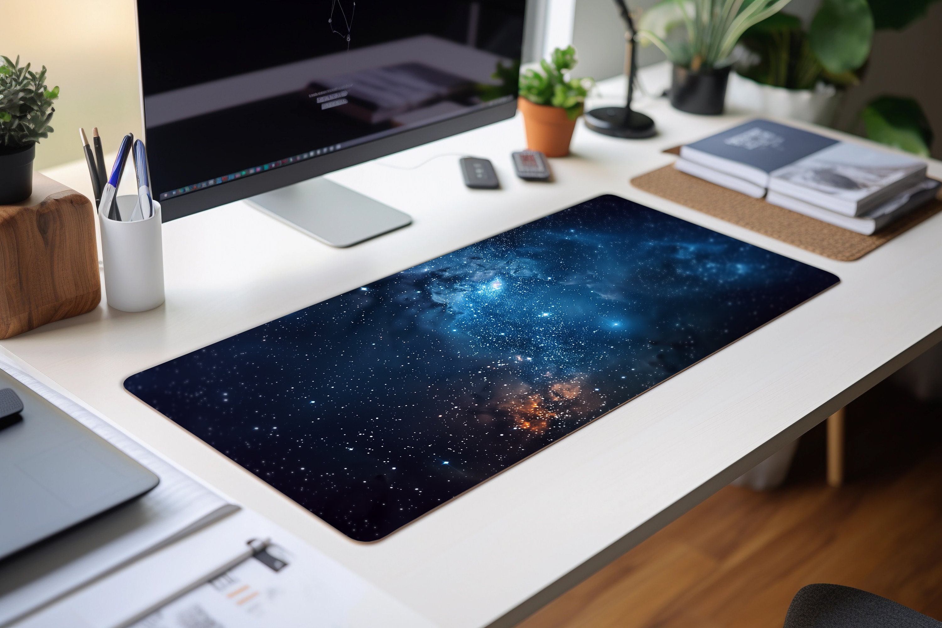 Galaxy Mousepad, Cosmic Starfield Design Mousepad, Gaming Mousepad ...