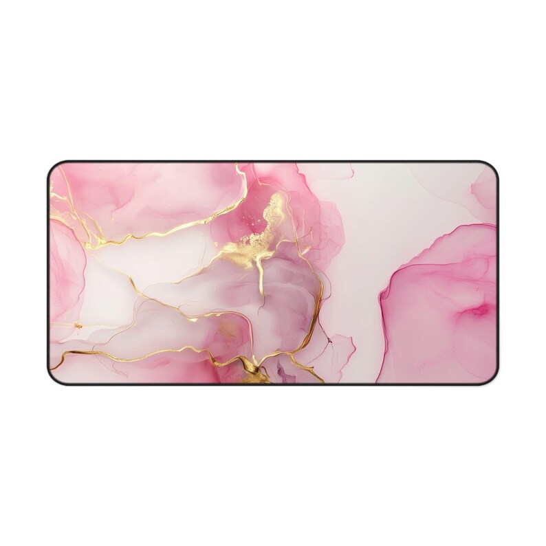 Marble Elegance Computer Desk Mat Pink Marble Mouse Pad Anti-slip ...