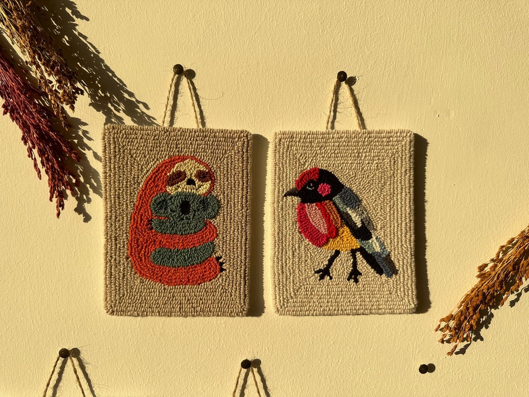 Punch Needle Wall Hanging, Tufted Wall Decor,punch Needle Wall Decor ...