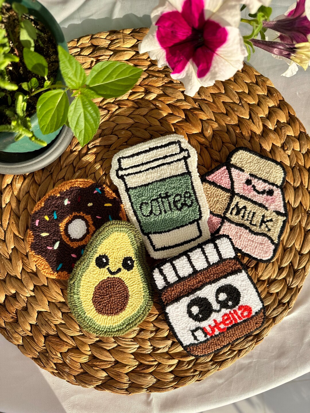 Punch Needle Coasters,coffee Coasters, Home Decor, Coasters,handmade ...