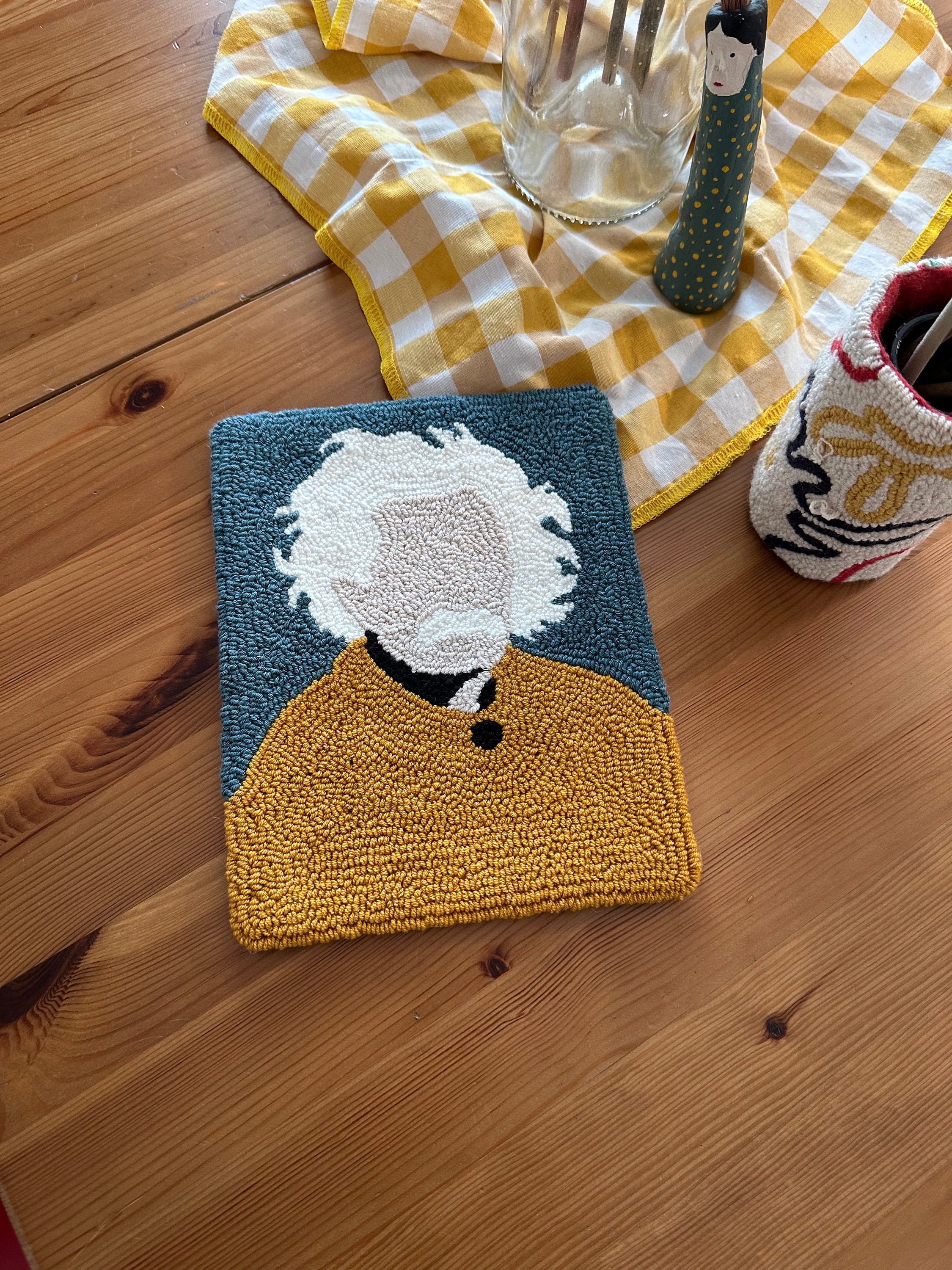 Punch Needle Wall Decor,punch Needle Wall Hanging, Tufted Wall Decor ...