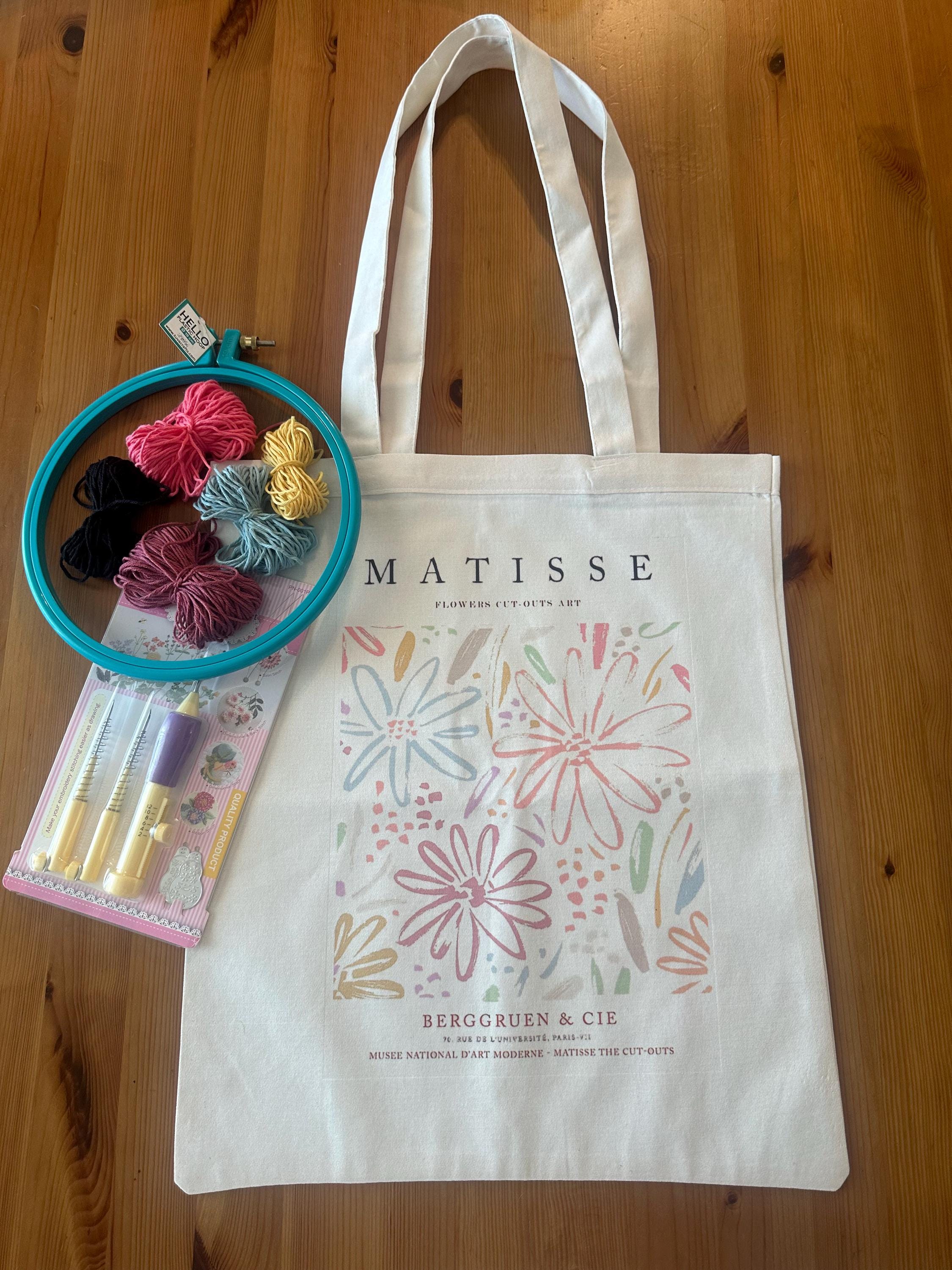 Punch Needle Bag Kit,diy Punch Needle Tote Bag,embroidery Market Bag ...