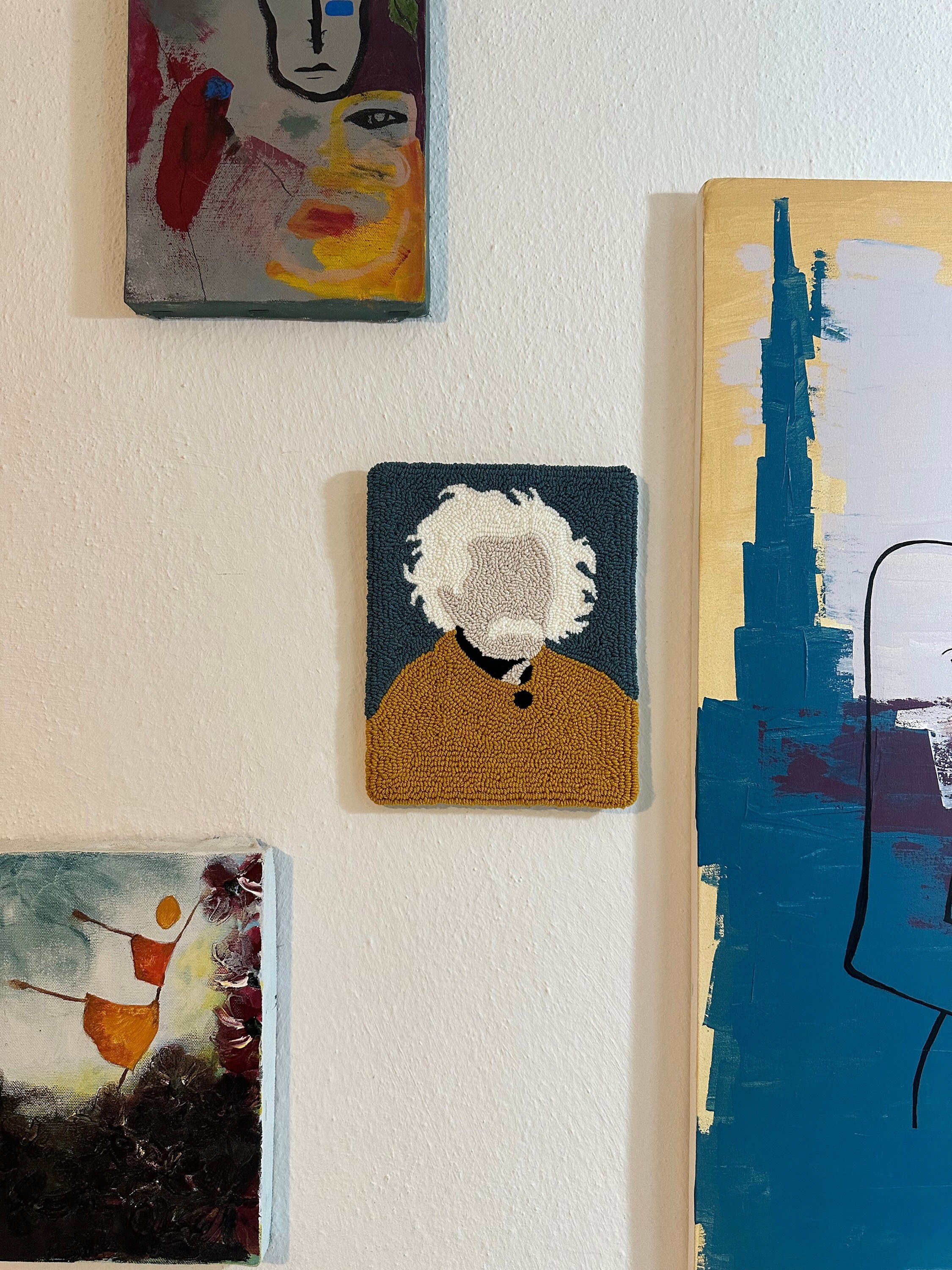 Punch Needle Wall Decor,punch Needle Wall Hanging, Tufted Wall Decor ...