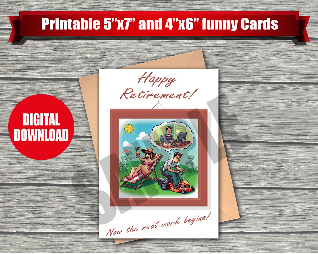 Happy Retirement PRINTABLE, Funny Card. Digital Download, Work, Instant ...