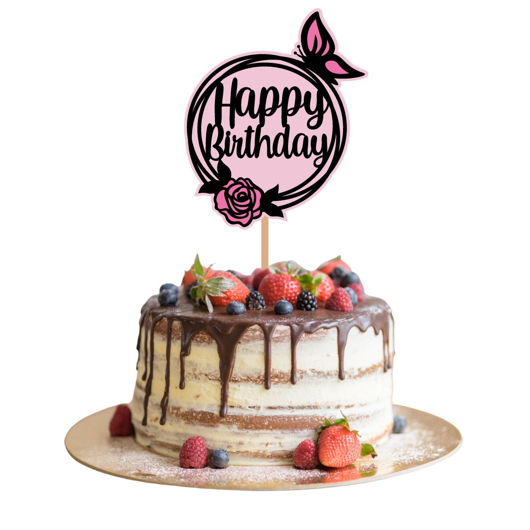 Personalized Birthday Cake Topper Personalized With Any Text - Etsy