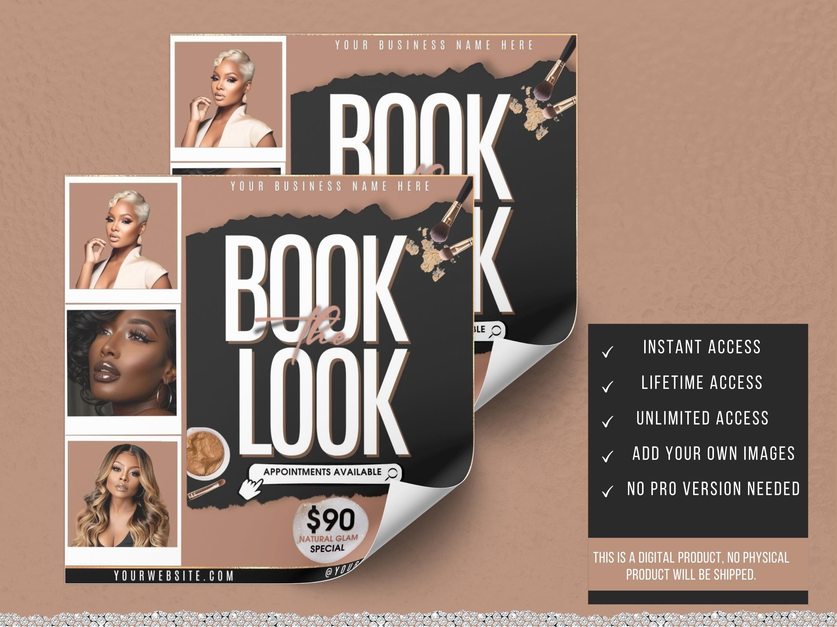 Makeup Special Flyer Template, Editable Makeup Lash Hair Appointments ...