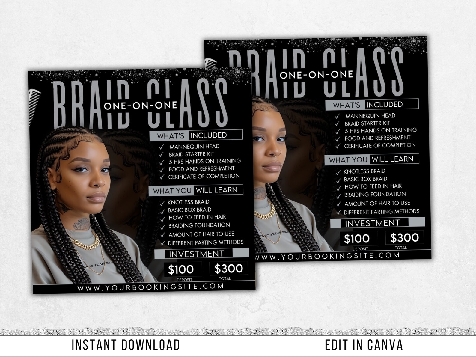 Editable Braid Class Flyer Template, Braid Training Course Flyer ...
