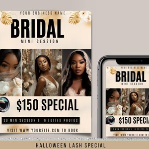 Bridal Photoshoot Booking Flyer, Photographer Flyer Template ...
