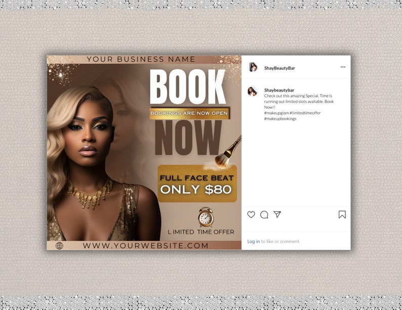Editable Makeup Bookings Flyer, DIY Appointment Flyer, Makeup Flyers ...