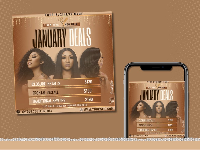 January Bookings Flyer Template, Appointments Available Beauty Flyer ...
