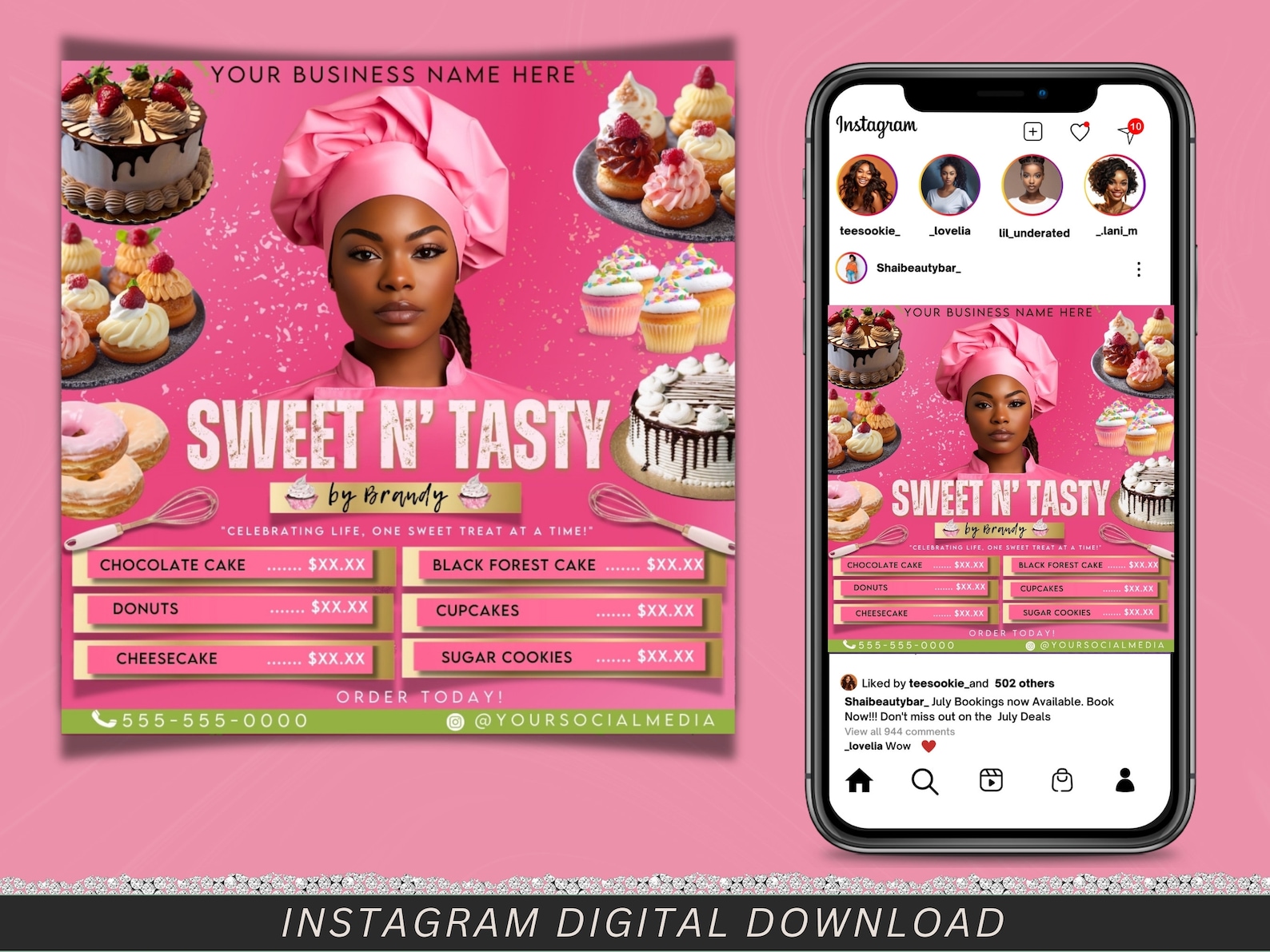 Bakery Flyer Template, Premade Cake Business Flyer, Bake Sale Flyer ...