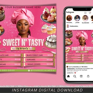 Bakery Flyer Template, Premade Cake Business Flyer, Bake Sale Flyer ...