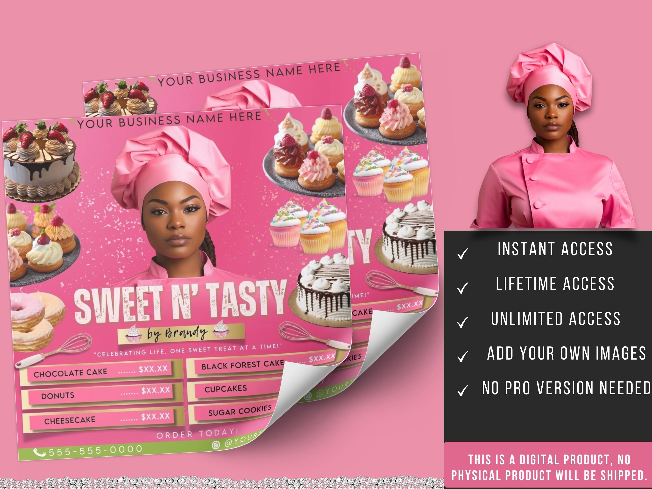 Bakery Flyer Template, Premade Cake Business Flyer, Bake Sale Flyer ...