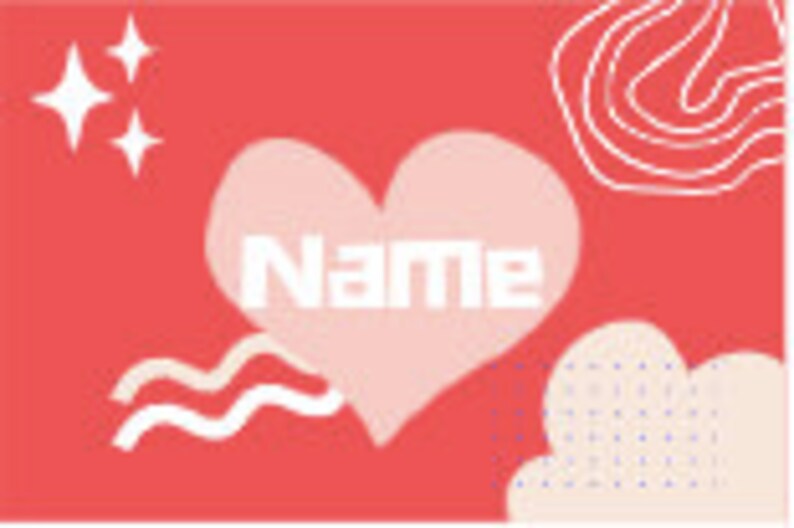 Heart Name Tags (editable Canva Template) - Etsy