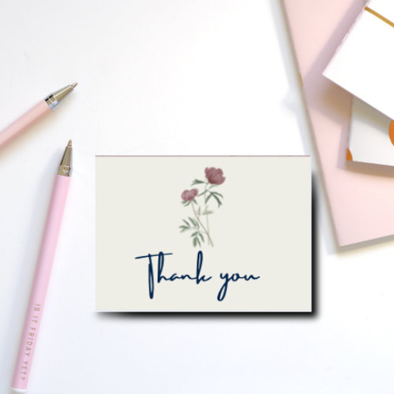 Thank You Card Vintage - Etsy
