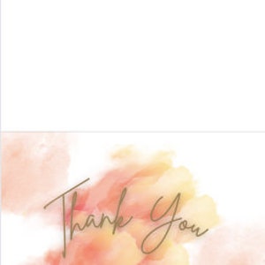 Thank You Card (splash of Color) - Etsy