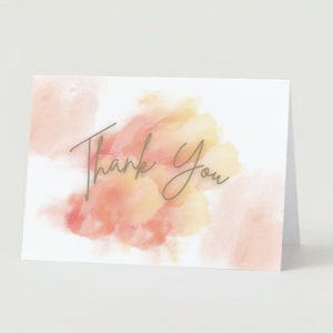 Thank You Card (splash of Color) - Etsy