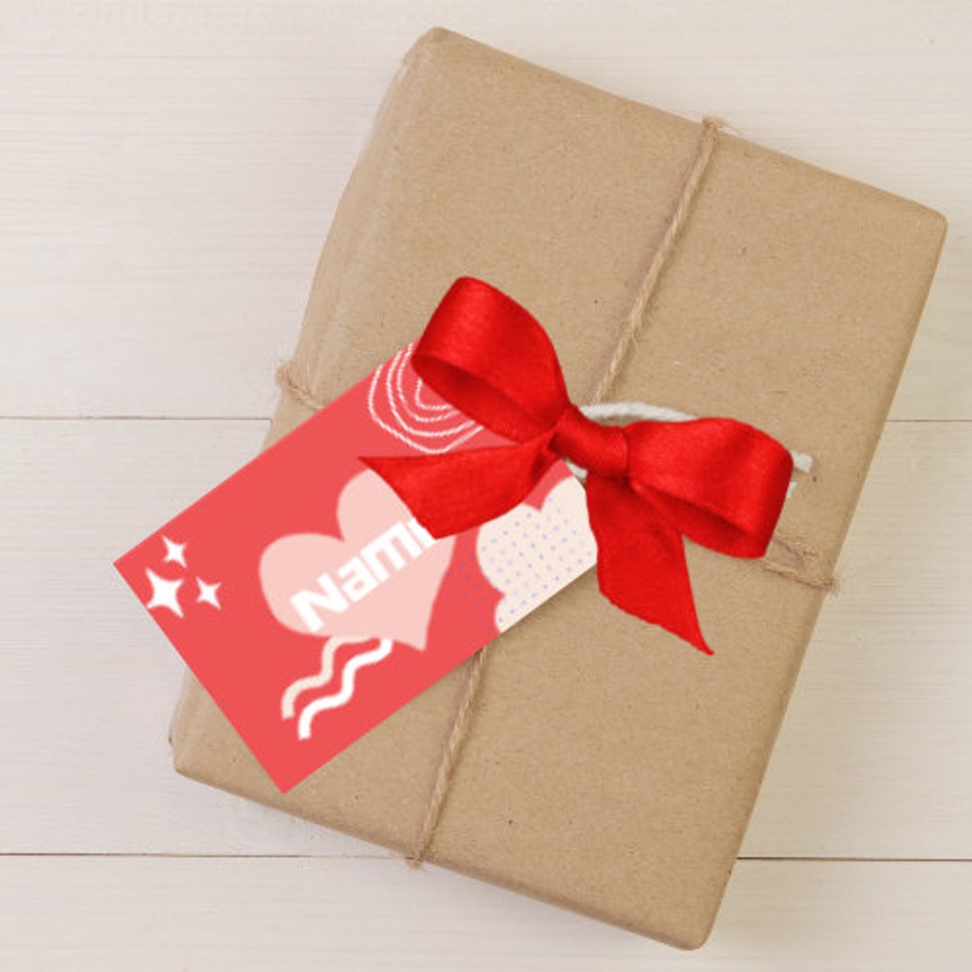 Heart Name Tags (editable Canva Template) - Etsy