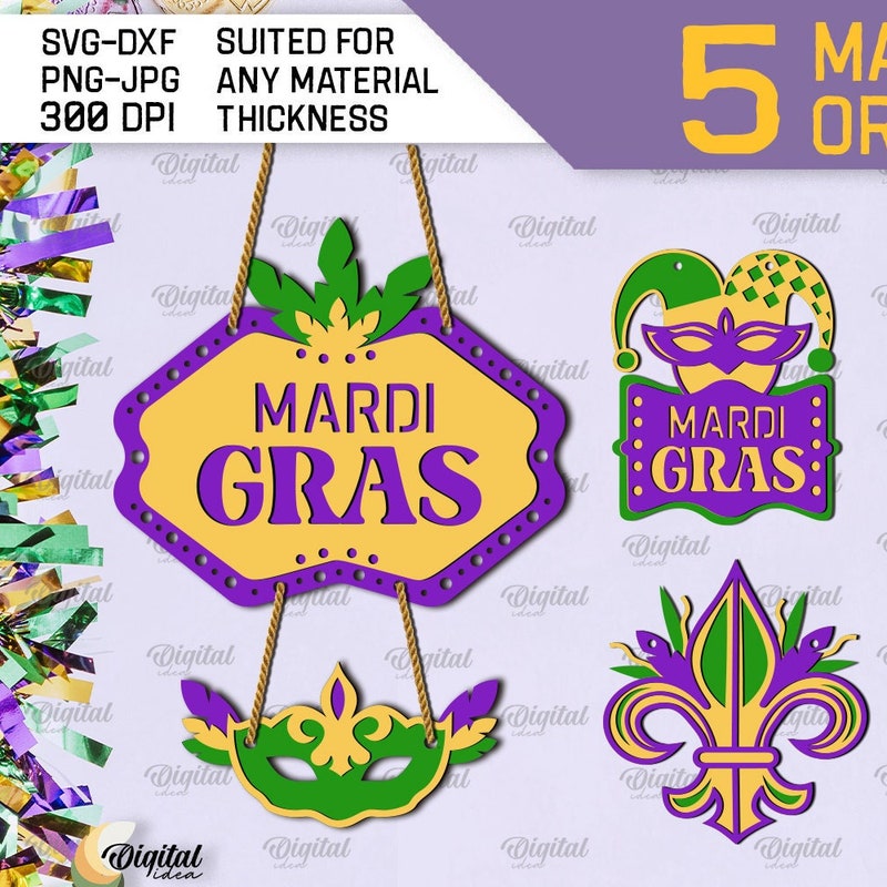 3d Printed Mardi Gras Decor - Etsy