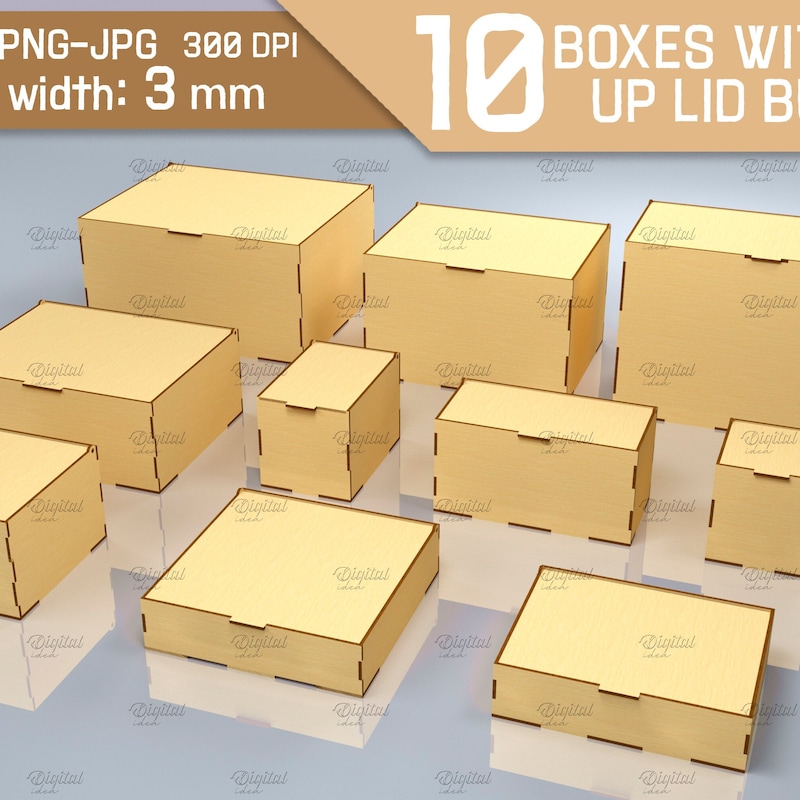 Laser Cut Box Template - Etsy