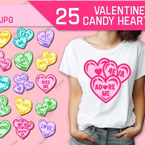 Valentine's Day Candy Hearts SVG Bundle, Heart Candy Svg, Conversation ...