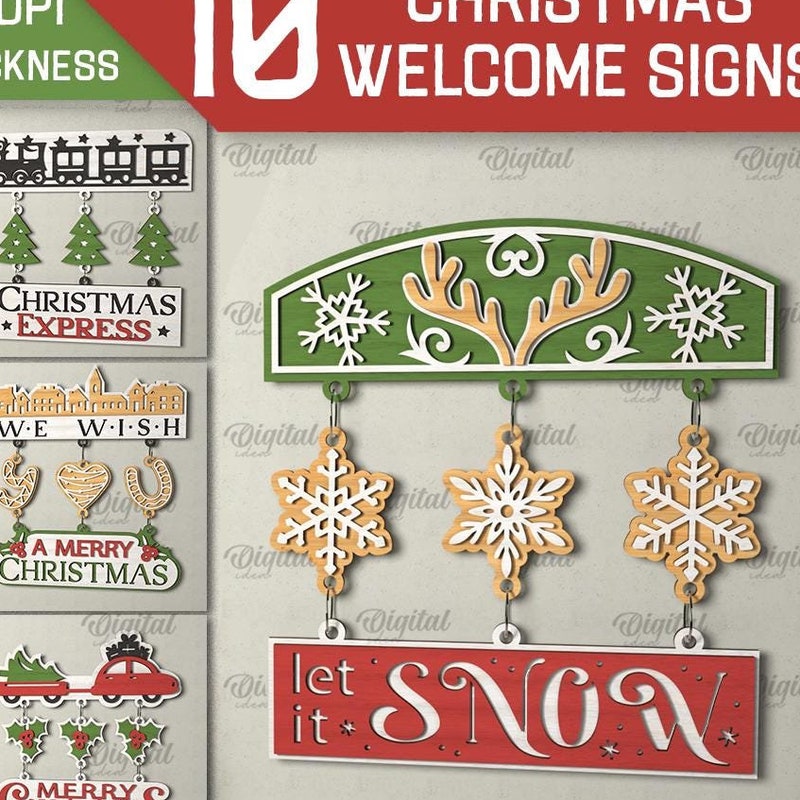 Christmas Wall Signs - Etsy