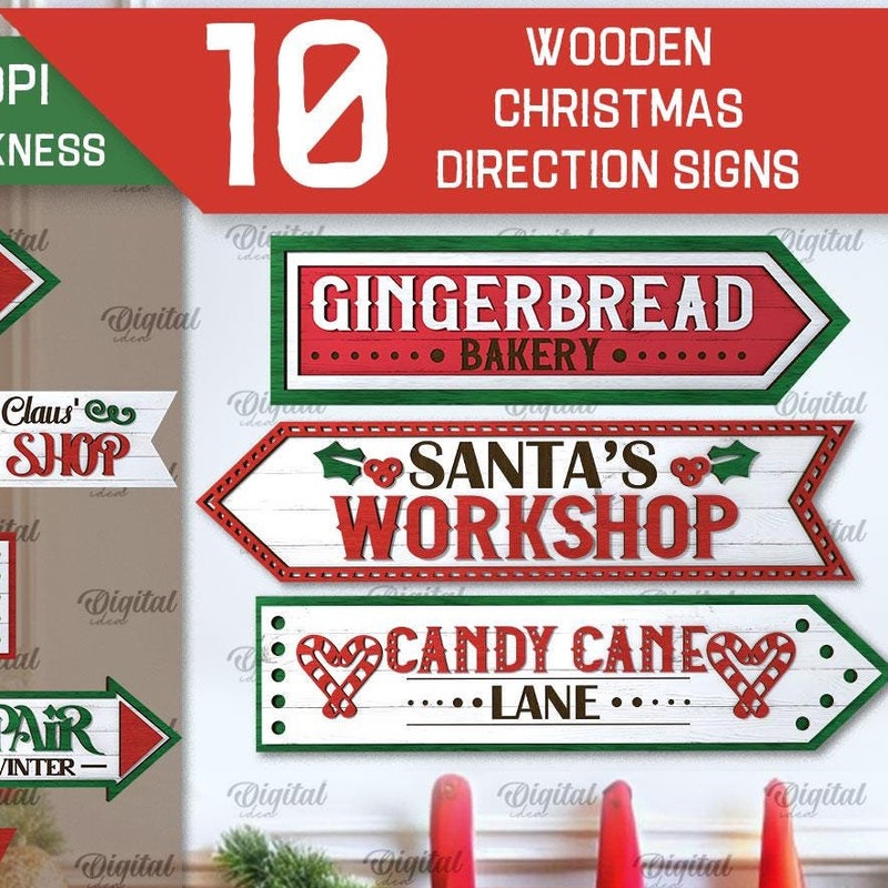 Christmas Directional Sign - Etsy