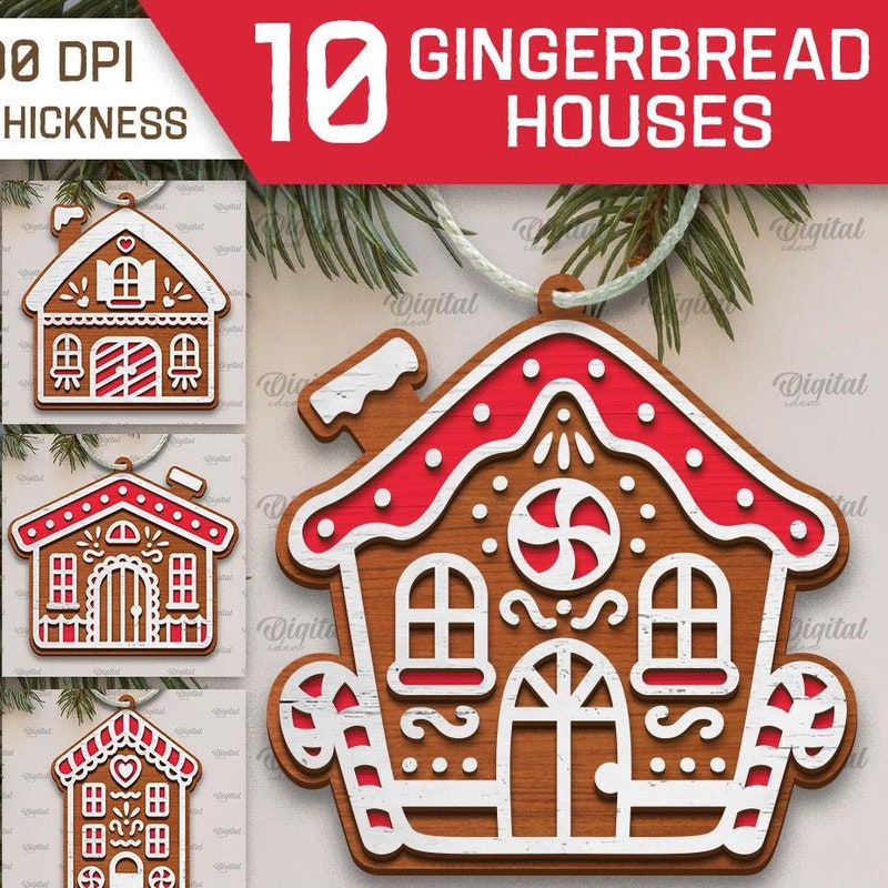 3d Gingerbread House - Etsy