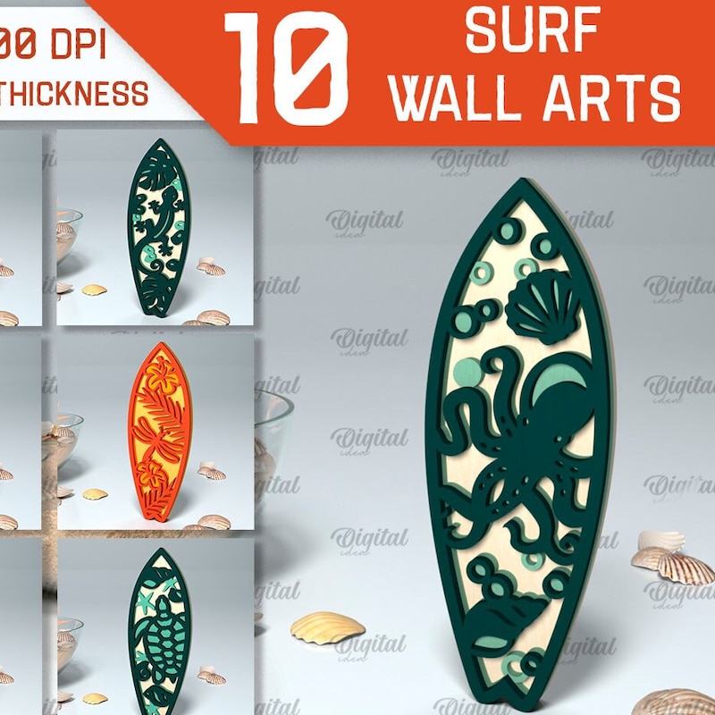 Surf Board Art - Etsy