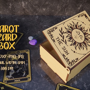 Tarot Card Boxes Bundle, Halloween Laser Cut, Tarot 3D Lasercut SVG ...