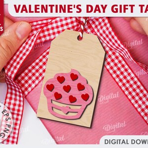 3D Valentine's Day Gift Tags Bundle, Valentines Present Tag Laser Cut ...