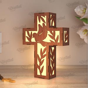 3D Cross Lamps Bundle, Cross Standing Lantern Laser Cut, Religious ...