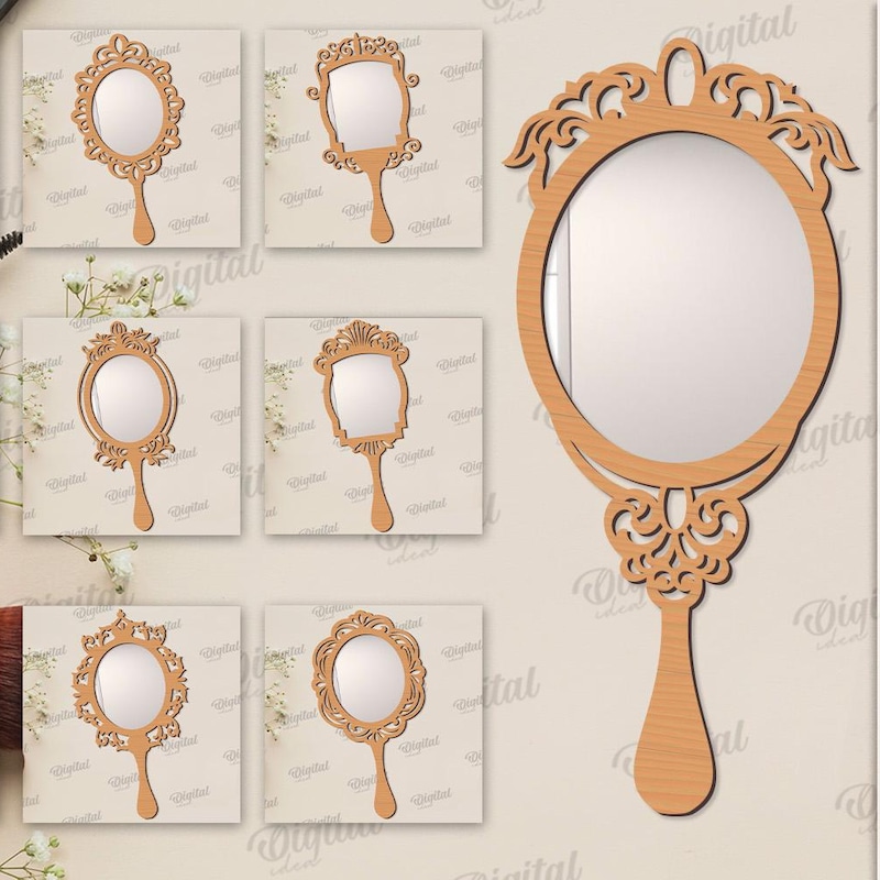 Hand Held Mirror Ornate - Etsy