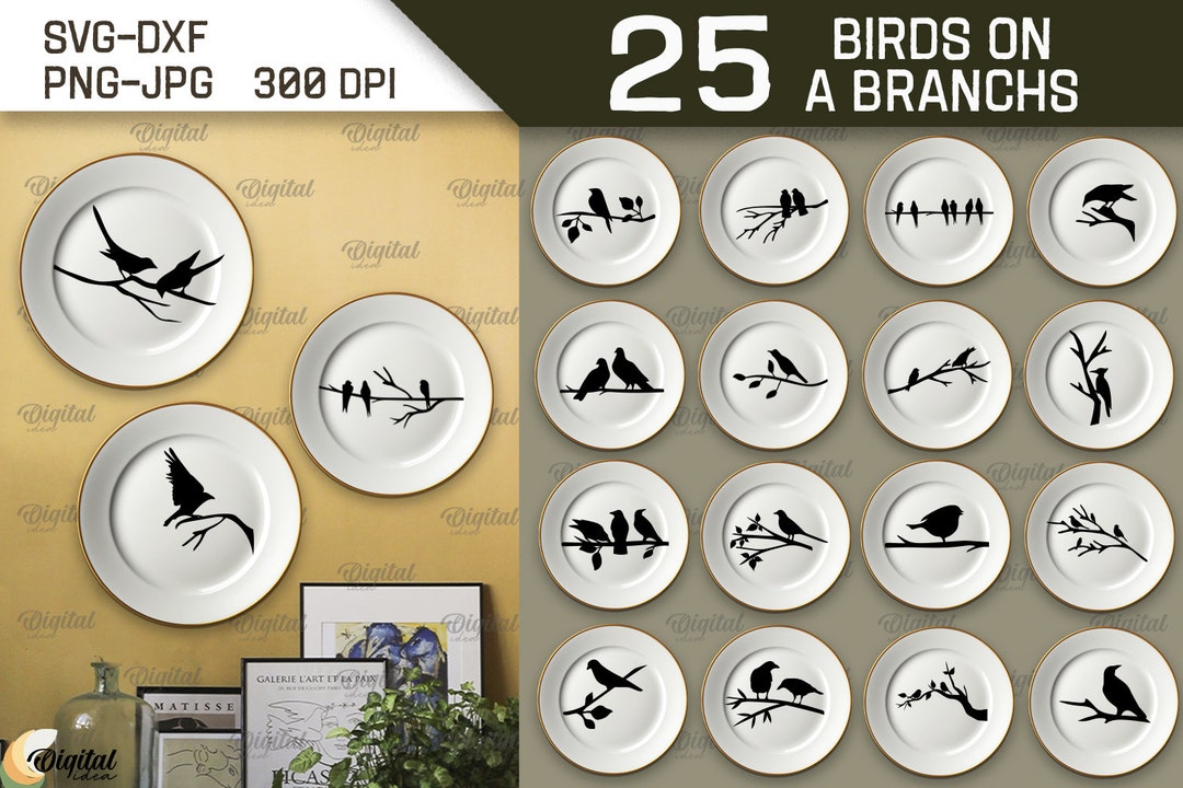 Bird on a Branch SVG Bundle, Birds Svg, Bird Silhouette Svg, Bird ...