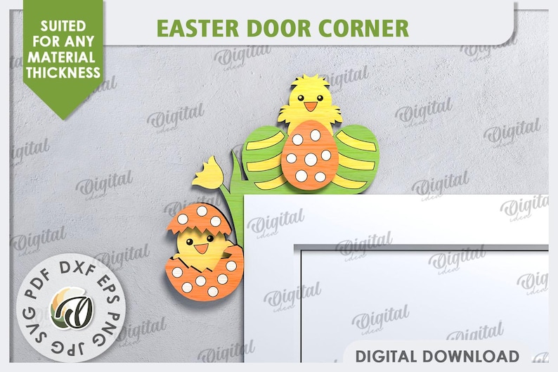 3D Easter Door Corners Bundle, Easter Trim Corner Laser Cut, Spring ...
