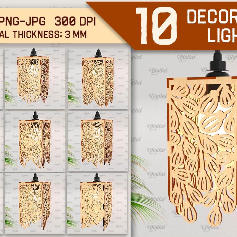 Laser Cut Lamp Shade - Etsy UK