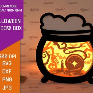 3D Halloween Shadow Boxes Bundle, Spooky Shadow Box Laser Cut, Layered ...