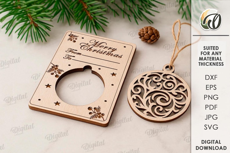 3D Christmas Gift Pop up Cards Bundle, Christmas Greeting Card Laser ...