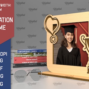 3D Graduation Photo Frames Bundle, Graduate Picture Frame With Stand ...