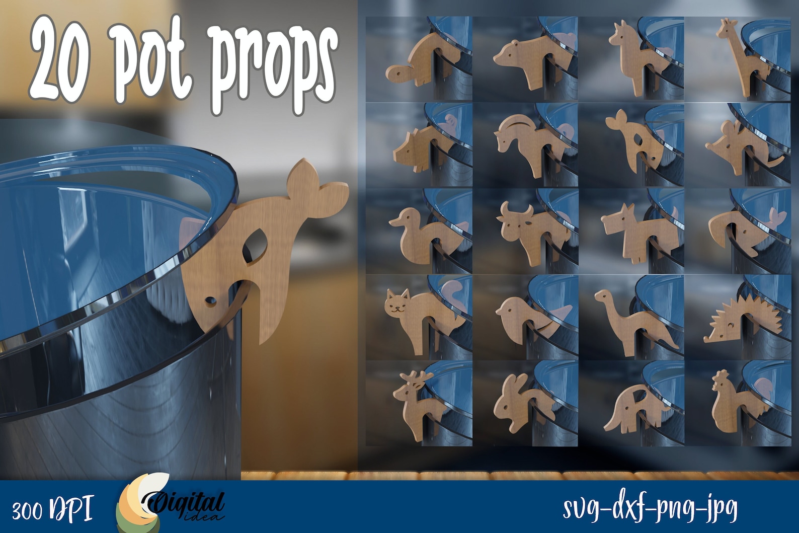 Pot Guards Bundle, Pot Props Lasercut, Kitchen Pot Props Glowforge, Lid ...